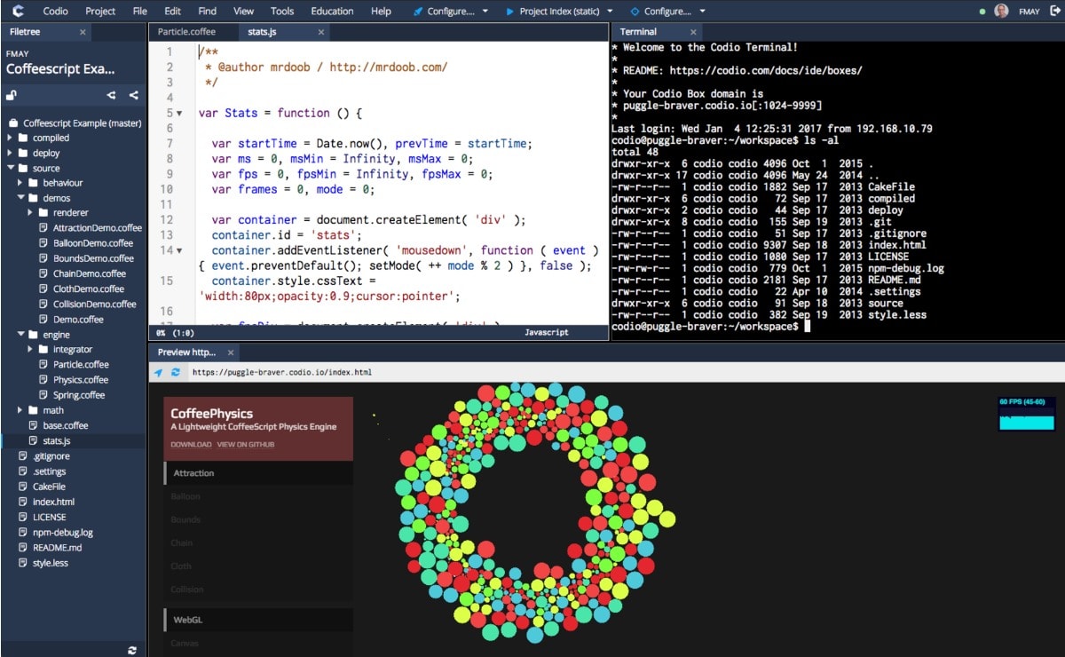 Online IDE | Edit, Compile, & Run Code | Codio